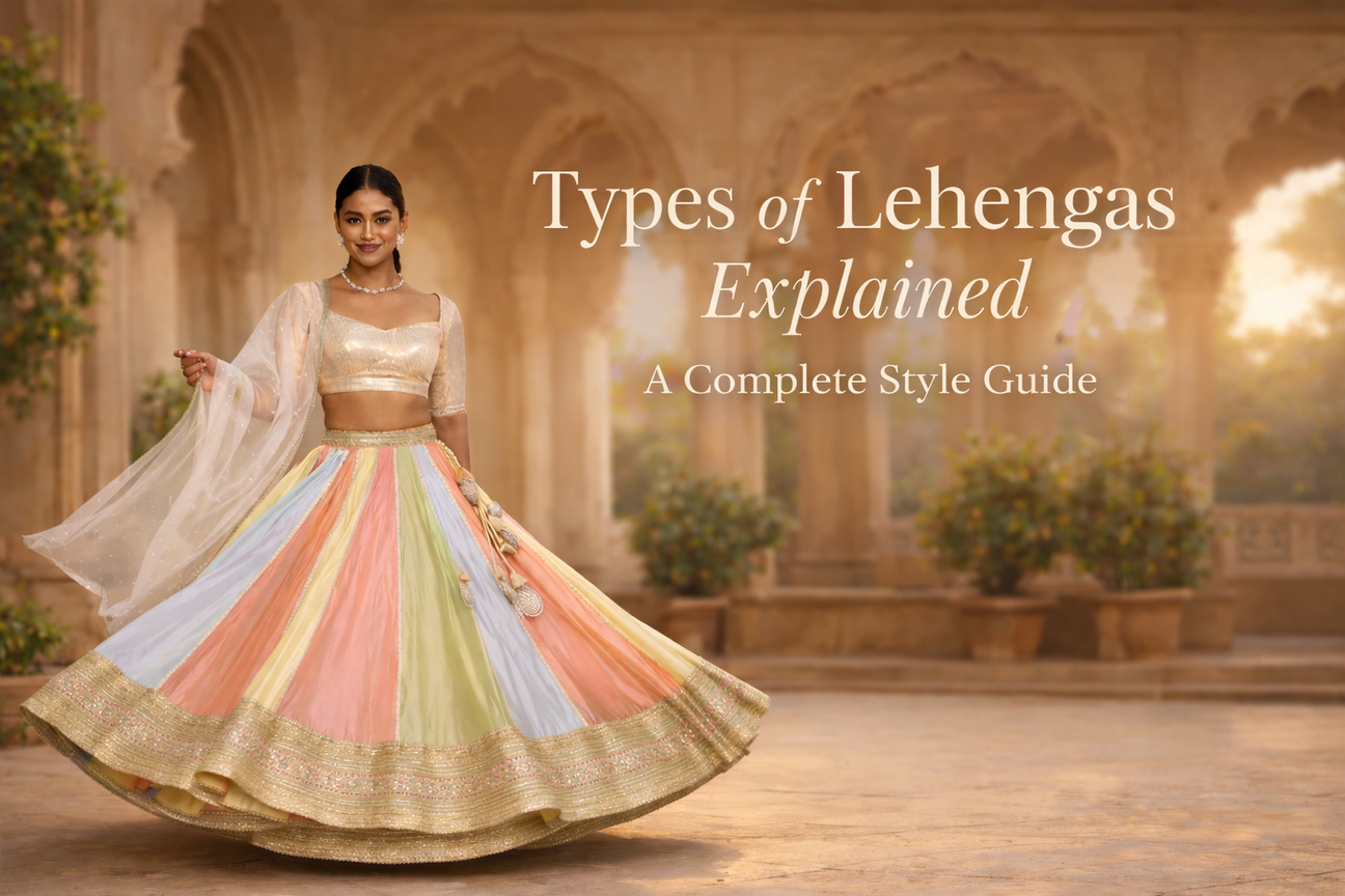 Types of Lehengas Explained: A-Line, Circular, Mermaid & More | Binks