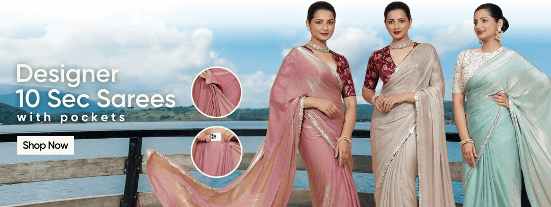 Shop Latest Readymade Saree Blouses, Sarees, Lehengas & More | Binks